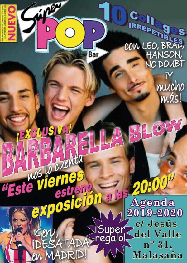 Collage de la revista superpop en los años 90-2000